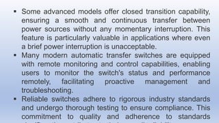 Here’s Why You Can Rely on Automatic Changeover Switches.. | PPT