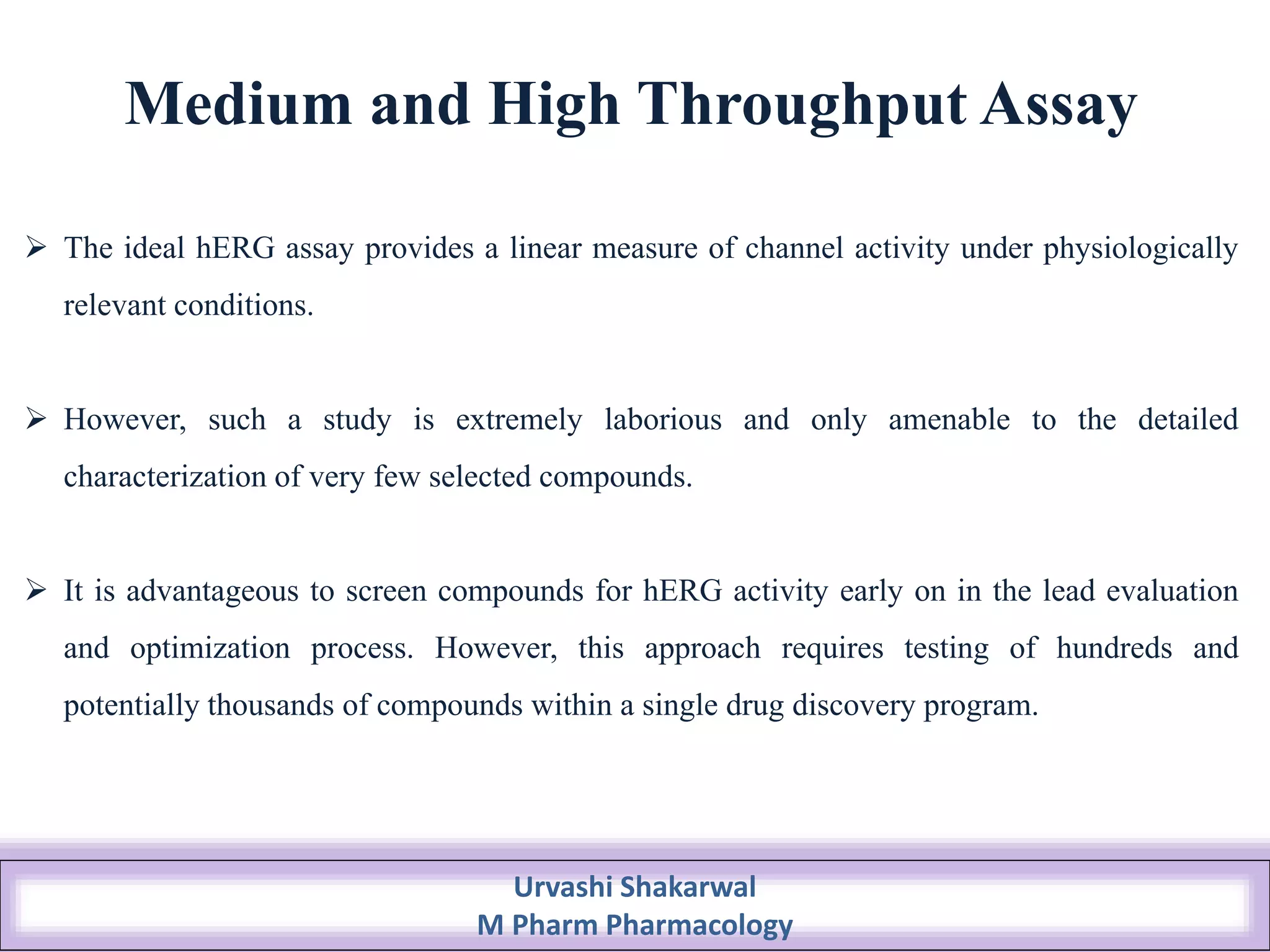 Herg assay,Structure, Various screening methods and Advantages | PPTX