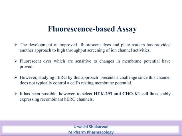 Herg assay,Structure, Various screening methods and Advantages | PPTX