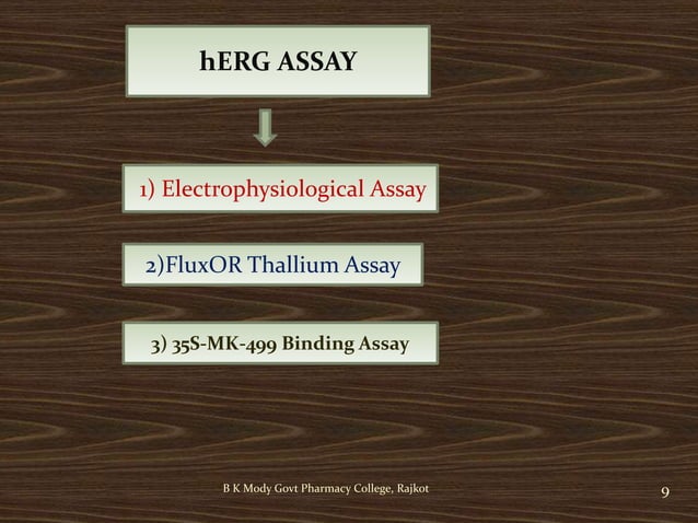 hERG Assay | PPTX | Chemistry | Science