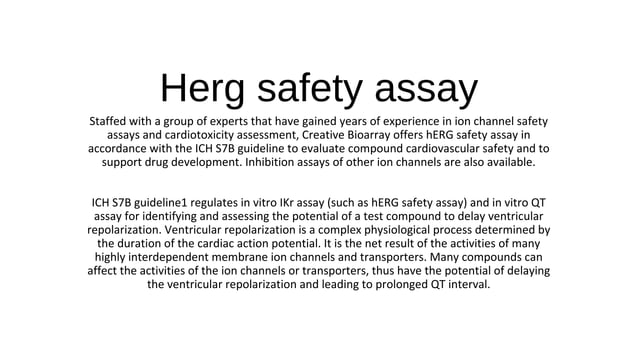 Herg safety assay | PPT