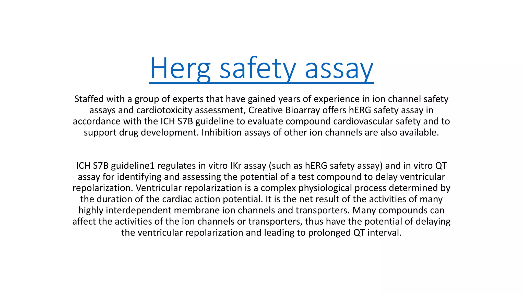 Herg safety assay | PDF