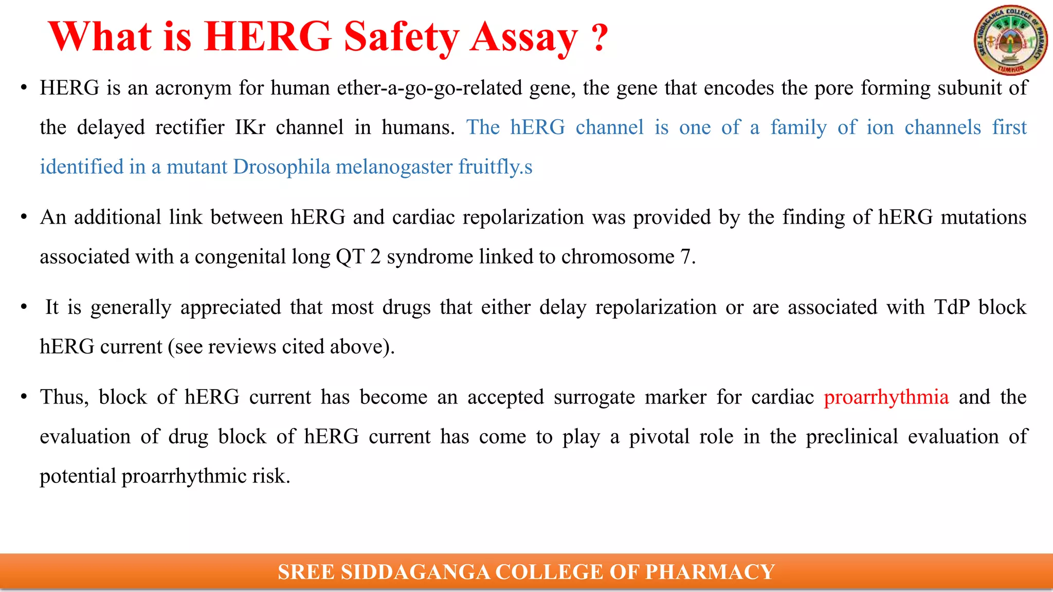 Herg safty assay | PPTX