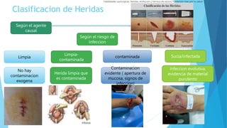 clasificación de las heridas/etapas de infección | PPTX