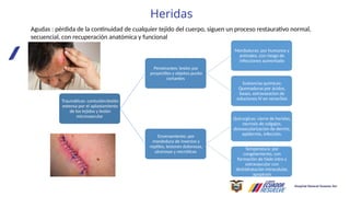 HERIDAS, incisiones quirúrgicas, fases de la cicatrización | PPTX