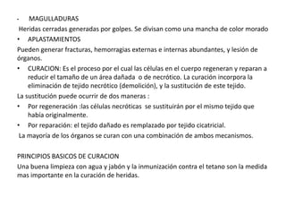 Heridas y tiopos de curacion (2) | PPTX