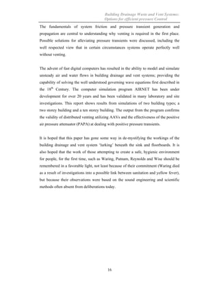 Heriott watt report Building Drainage and Vent systems | PDF