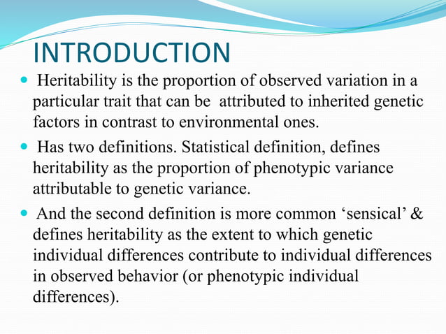 Presentation on Heritability | PPTX