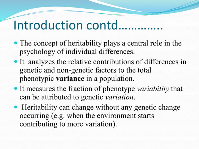 Presentation on Heritability | PPTX