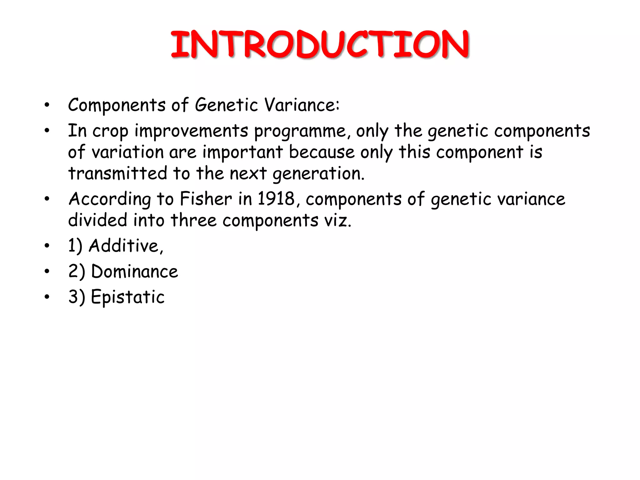 Heritability & components of genetic variance | PPTX