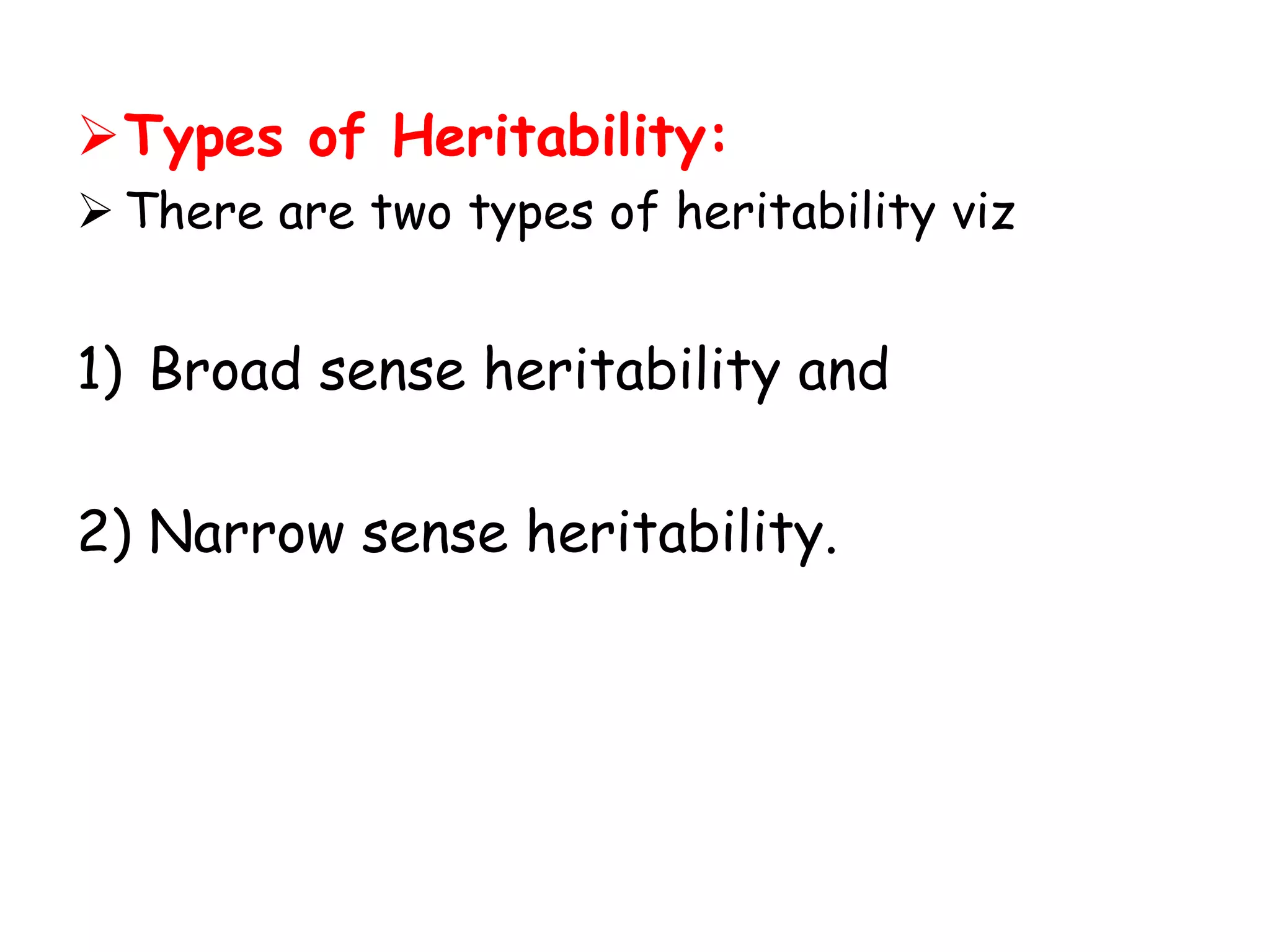 Heritability & components of genetic variance | PPTX