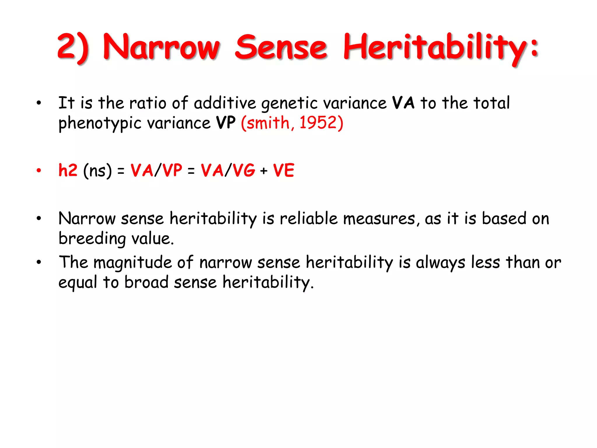 Heritability & components of genetic variance | PPTX