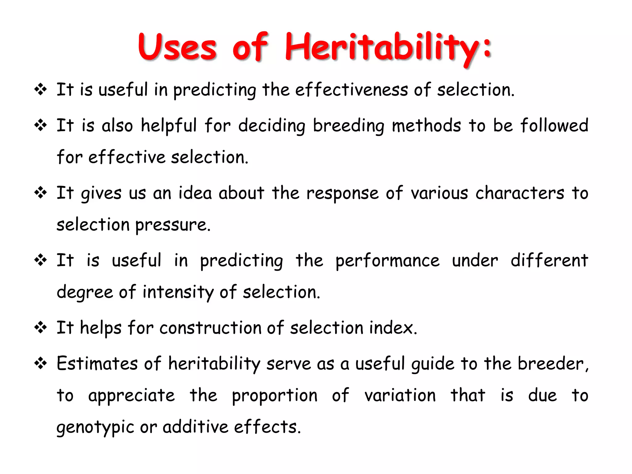 Heritability & components of genetic variance | PPTX