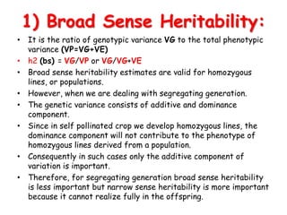 Heritability & components of genetic variance | PPTX