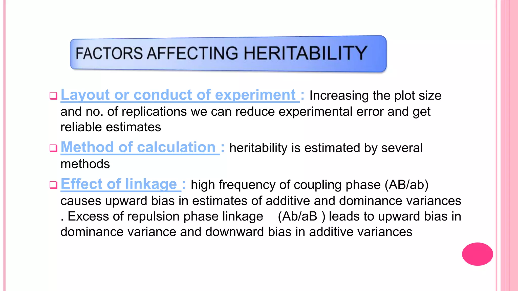 Heritability , genetic advance | PPTX