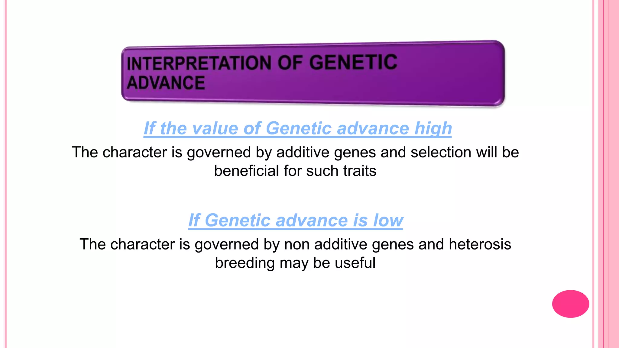 Heritability , genetic advance | PPTX