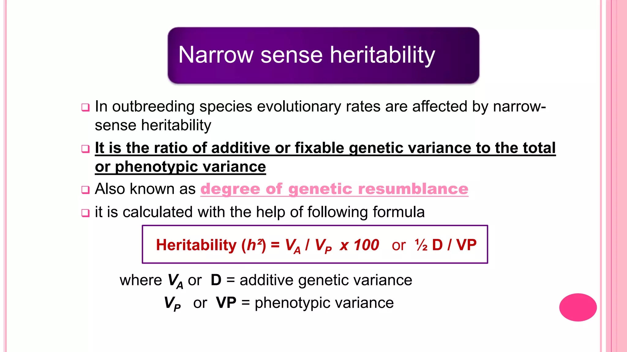 Heritability , genetic advance | PPTX