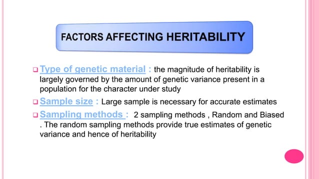 Heritability , genetic advance | PPTX