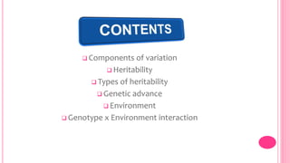 Heritability , genetic advance | PPTX