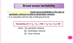 Heritability , genetic advance | PPTX
