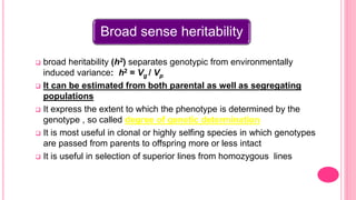 Heritability , genetic advance | PPTX