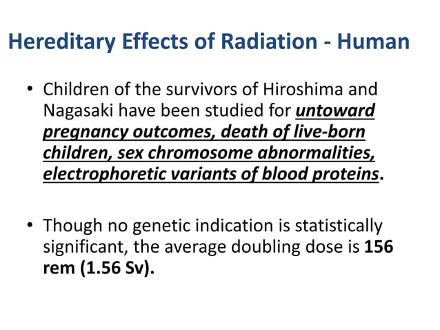 Heritable effects of radiation | PPTX | Genetics | Science