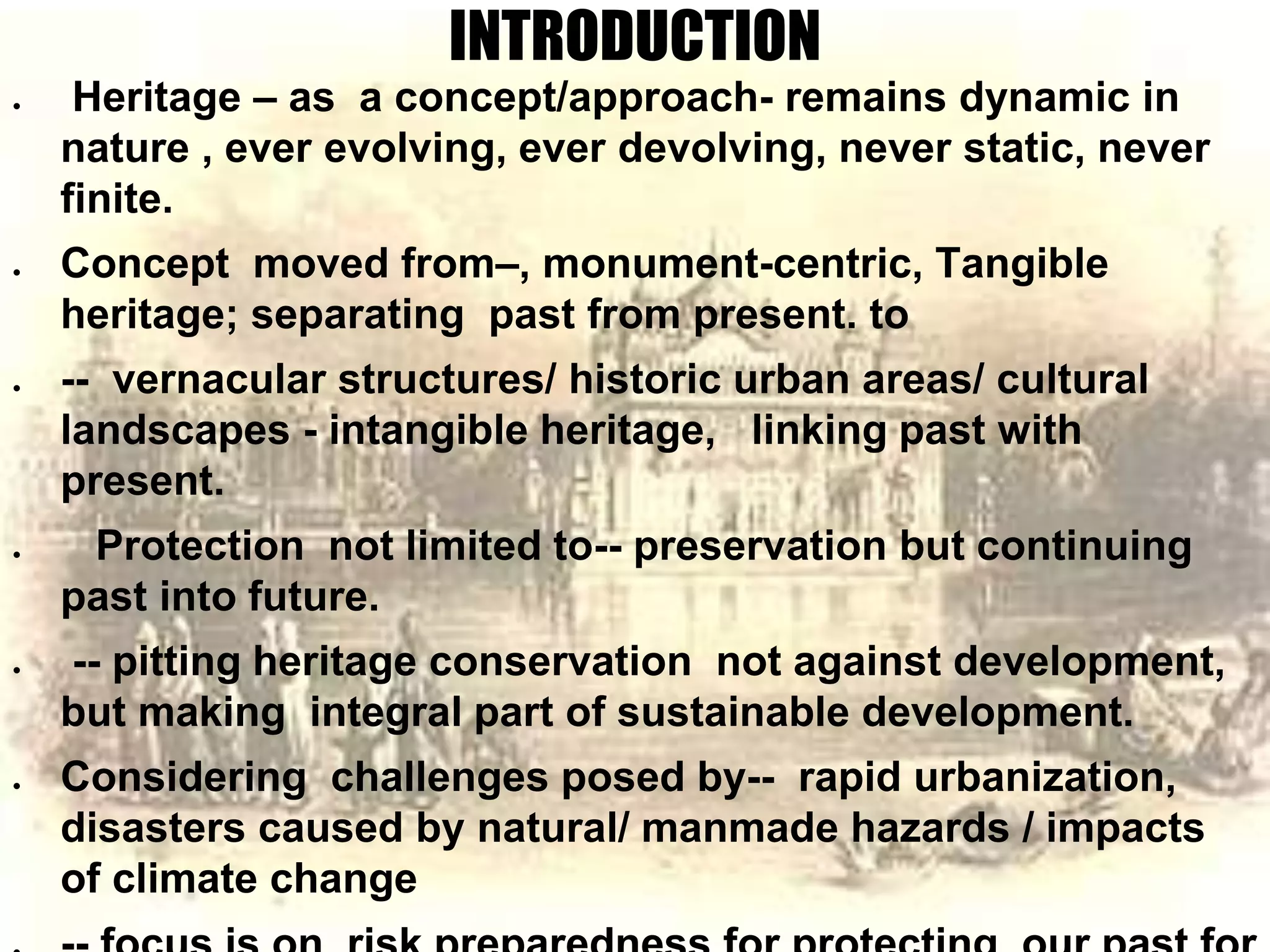 Role of Heritage in Urban Planning | PPT