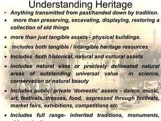 Role of Heritage in Urban Planning | PPT