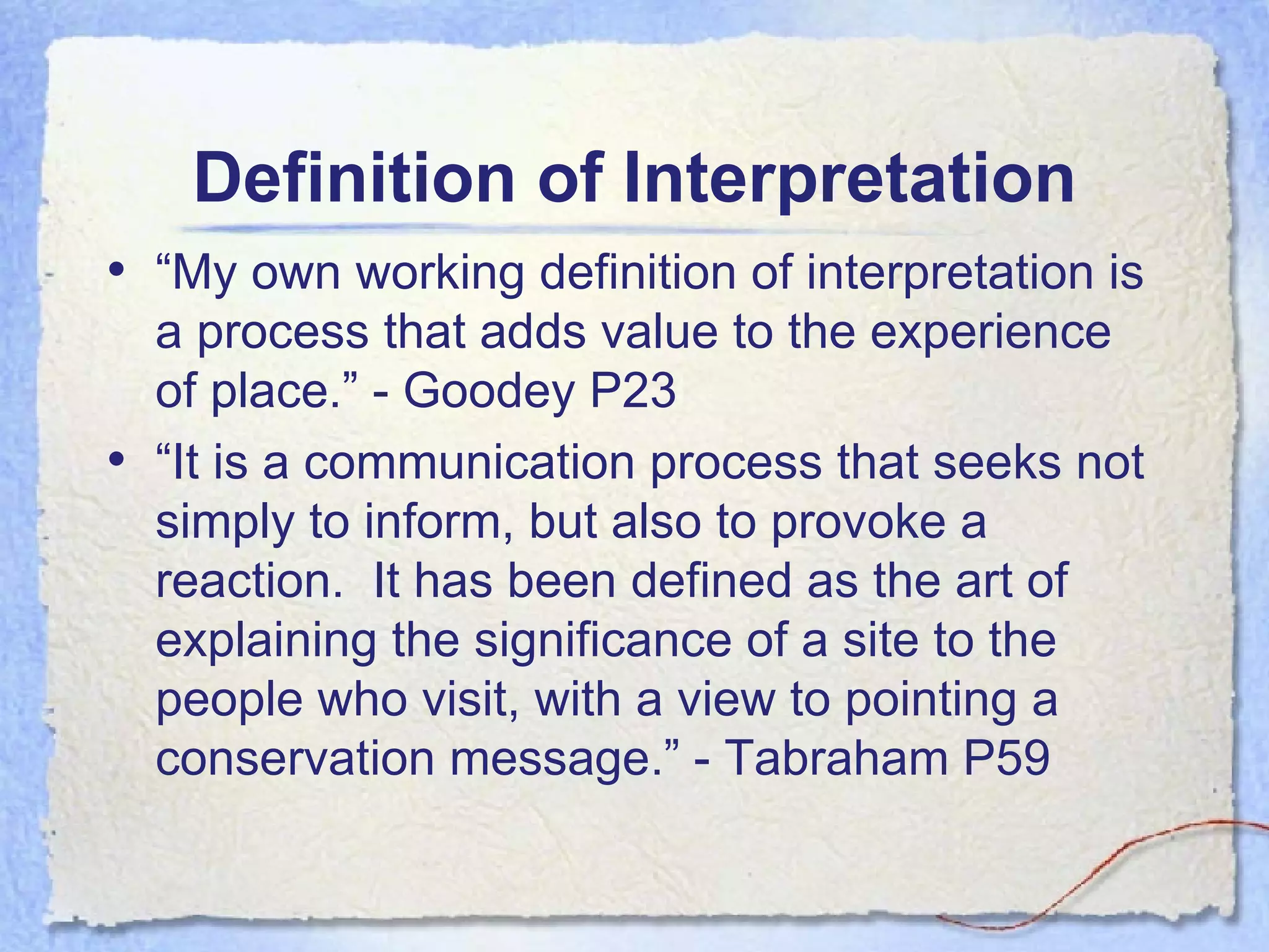 Heritage Interpretation Planning | PPT