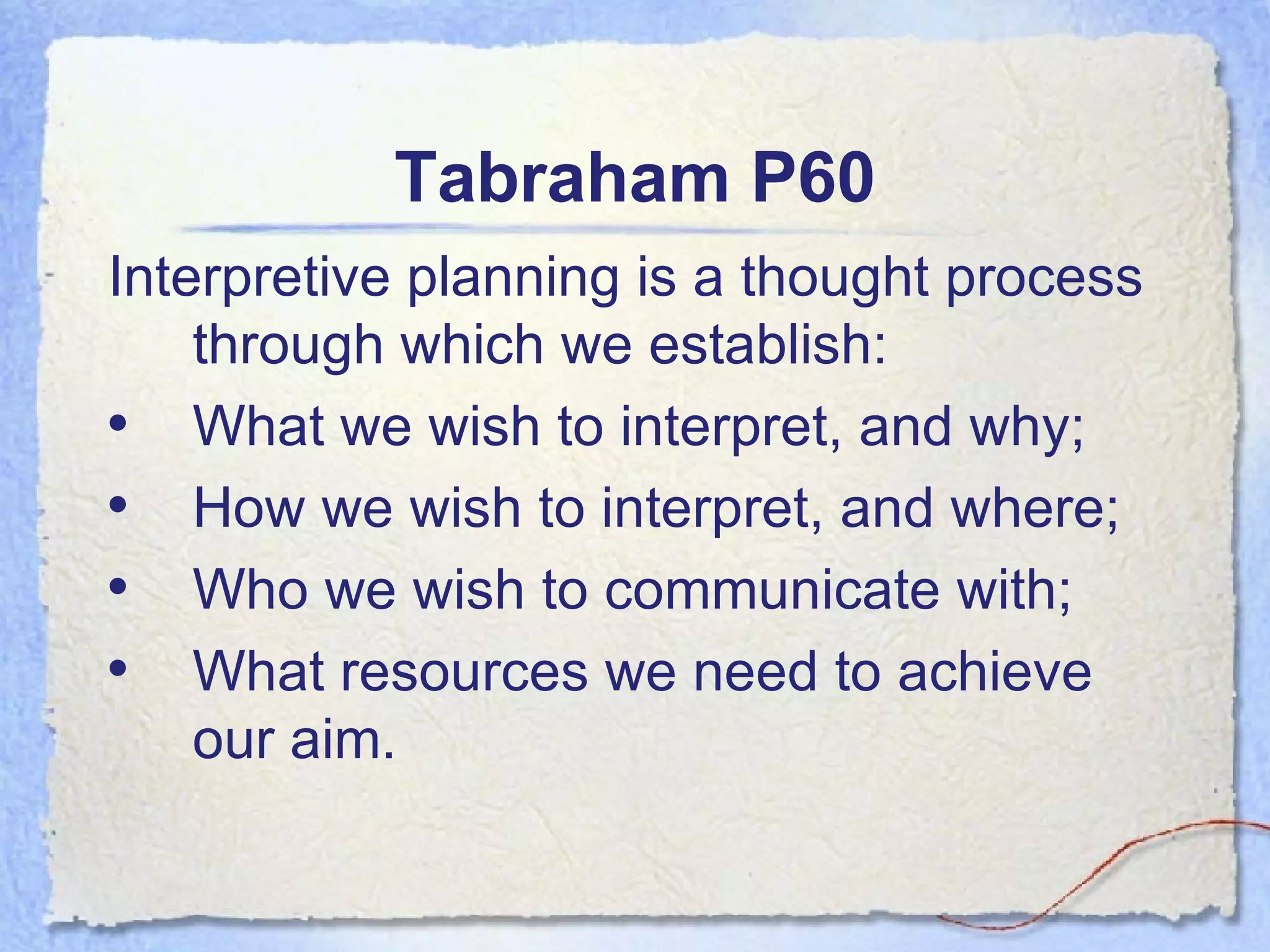 Heritage Interpretation Planning | PPT