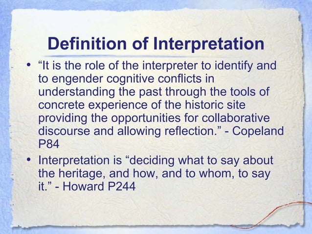 Heritage Interpretation Planning | PPT
