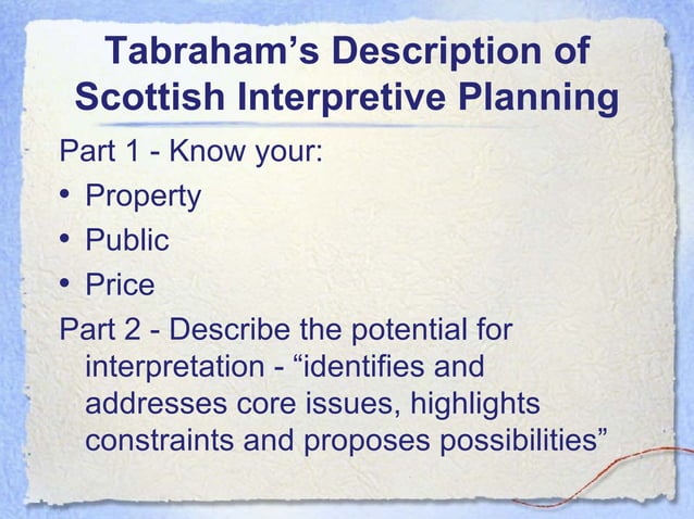 Heritage Interpretation Planning | PPT