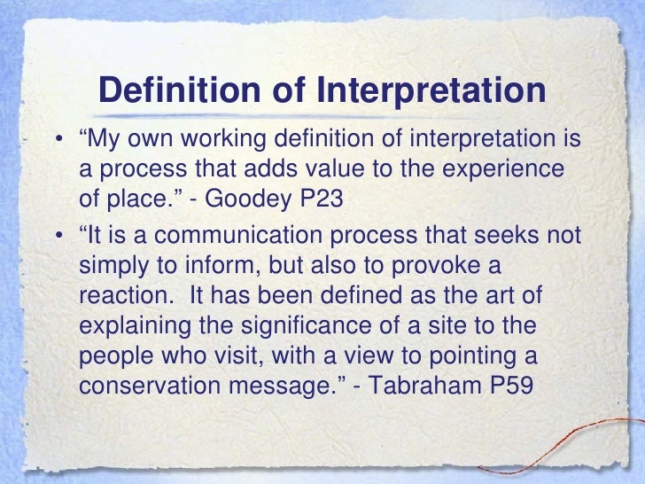 Heritage Interpretation Planning