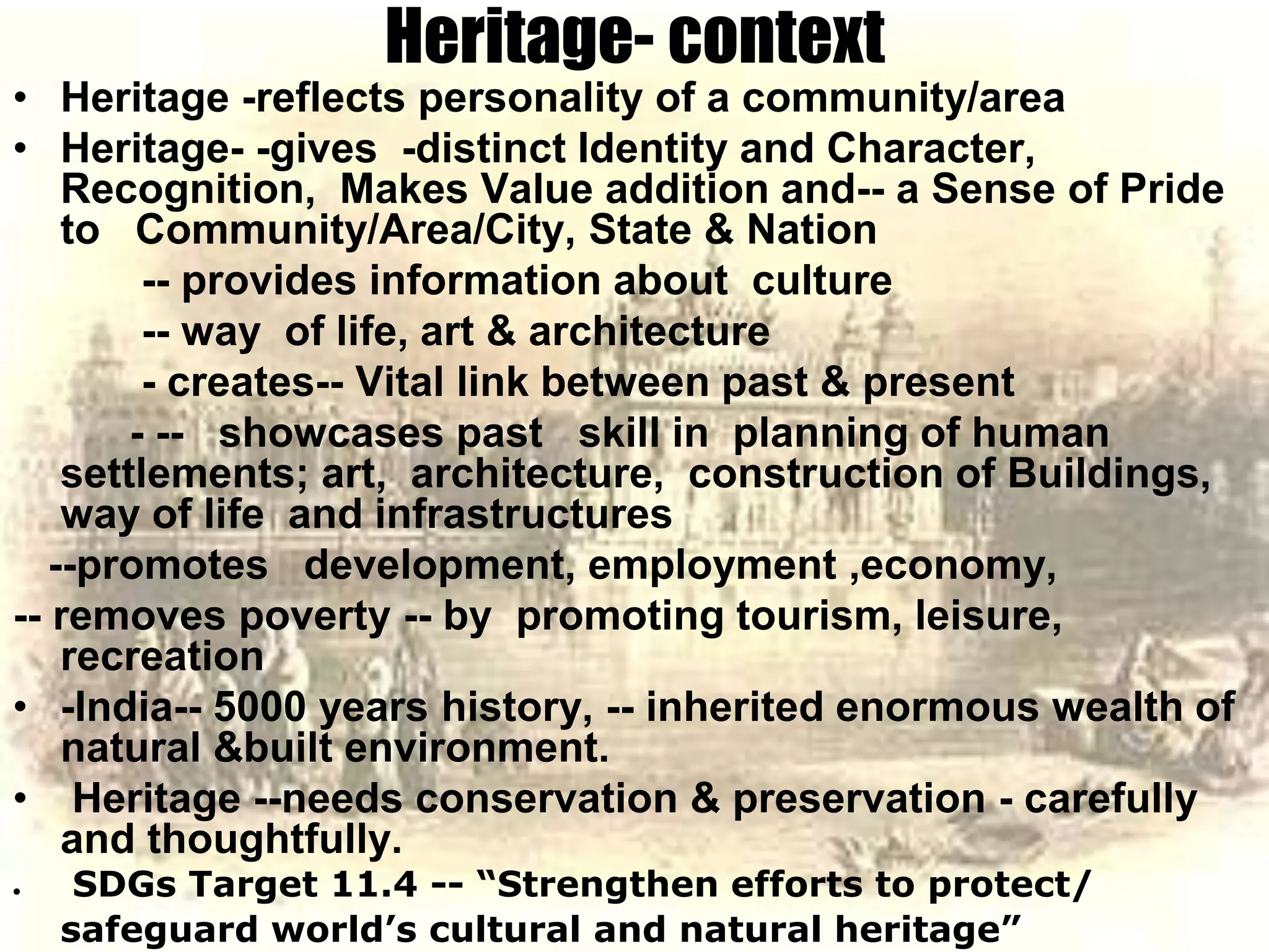 Heritage Conservation.Strategies and Options for Preserving India ...