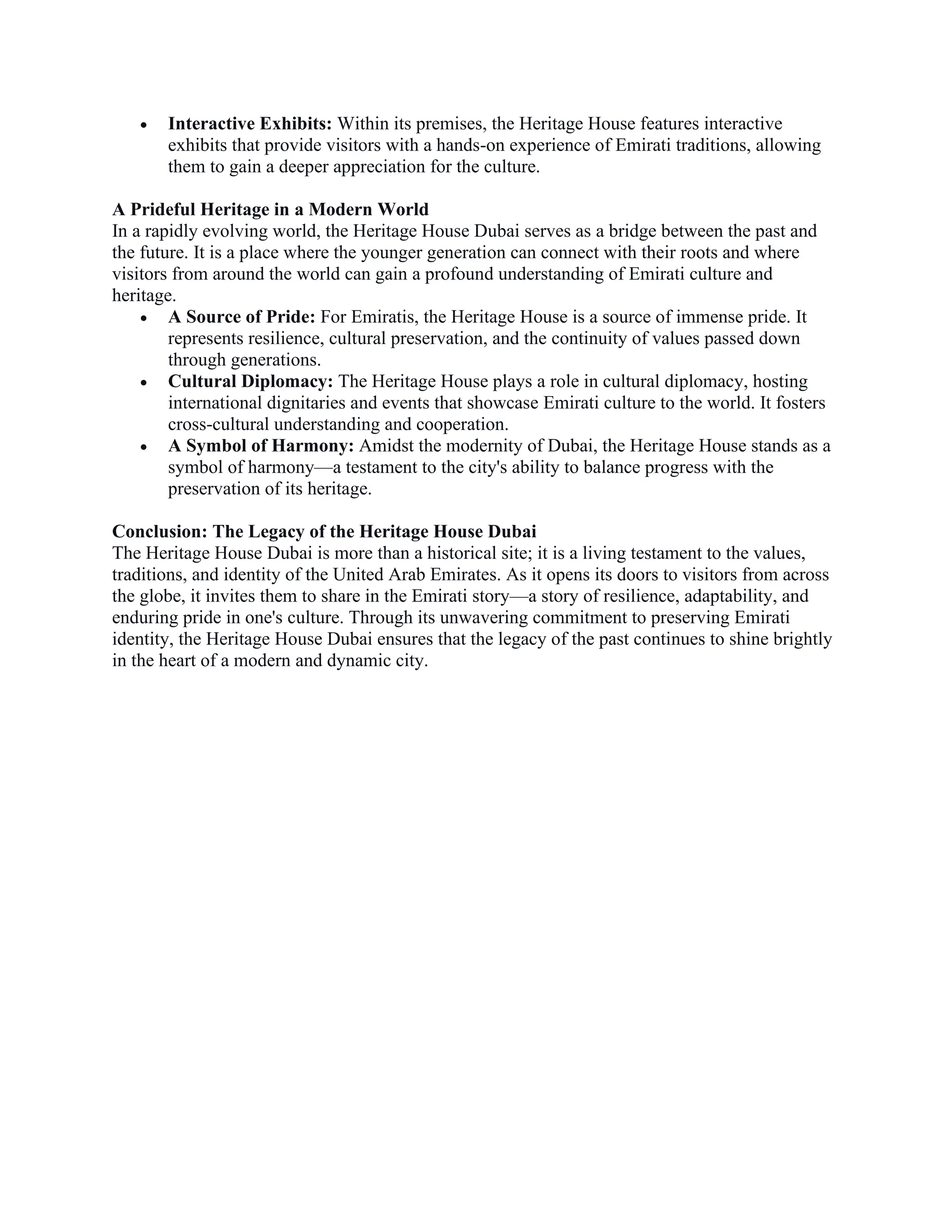 Heritage House Dubai: A Symbol of Emirati Identity and Pride. | PDF