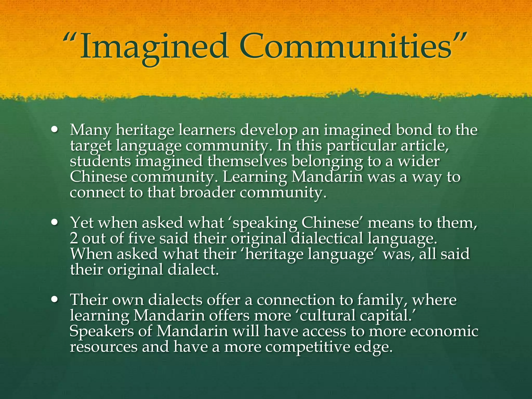 Heritage learners | PPTX