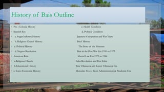 Bais City Heritage Matrix | PPTX