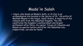 Heritage sites in saudi arabia | PPTX