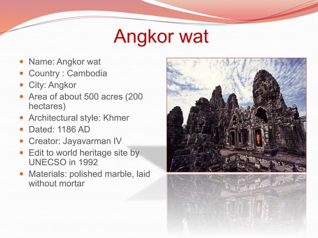 Angkor Wat (A heritage wonder) | PPTX
