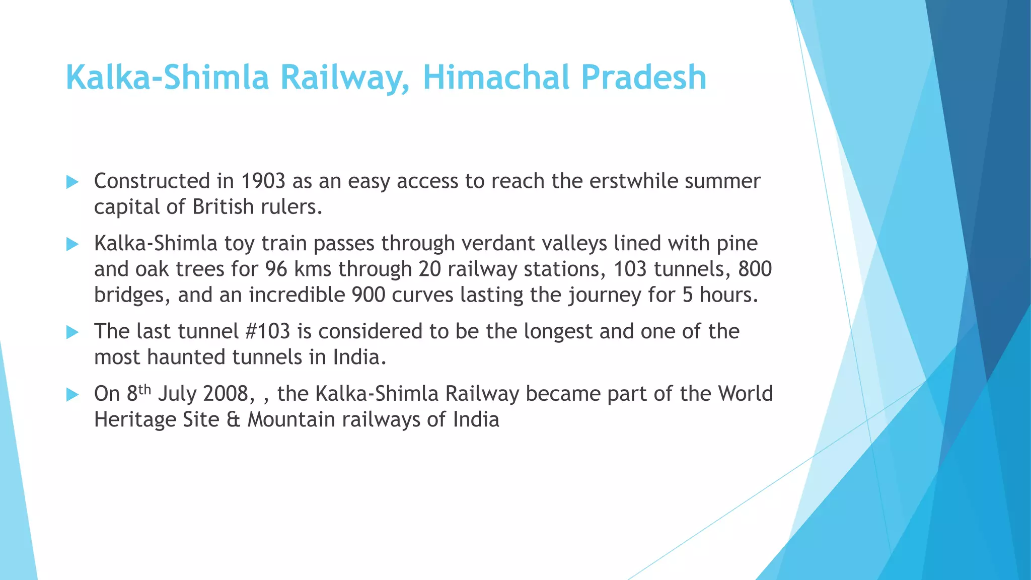 Heritage trains in India; steam express | PPTX