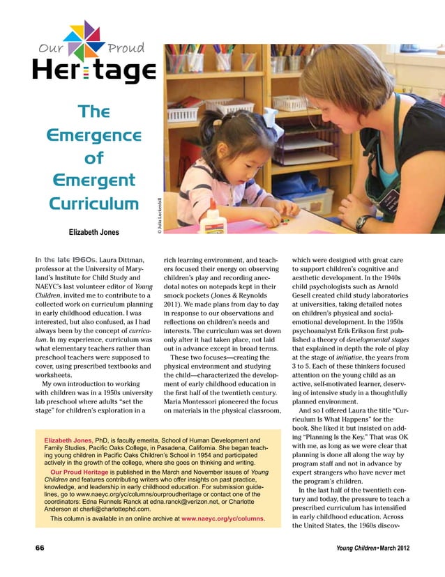 Heritage v67 The Emergence of Emergent Curriculum | PDF | Free Download