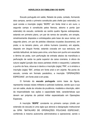 Heráldica do emblema do bope | PDF