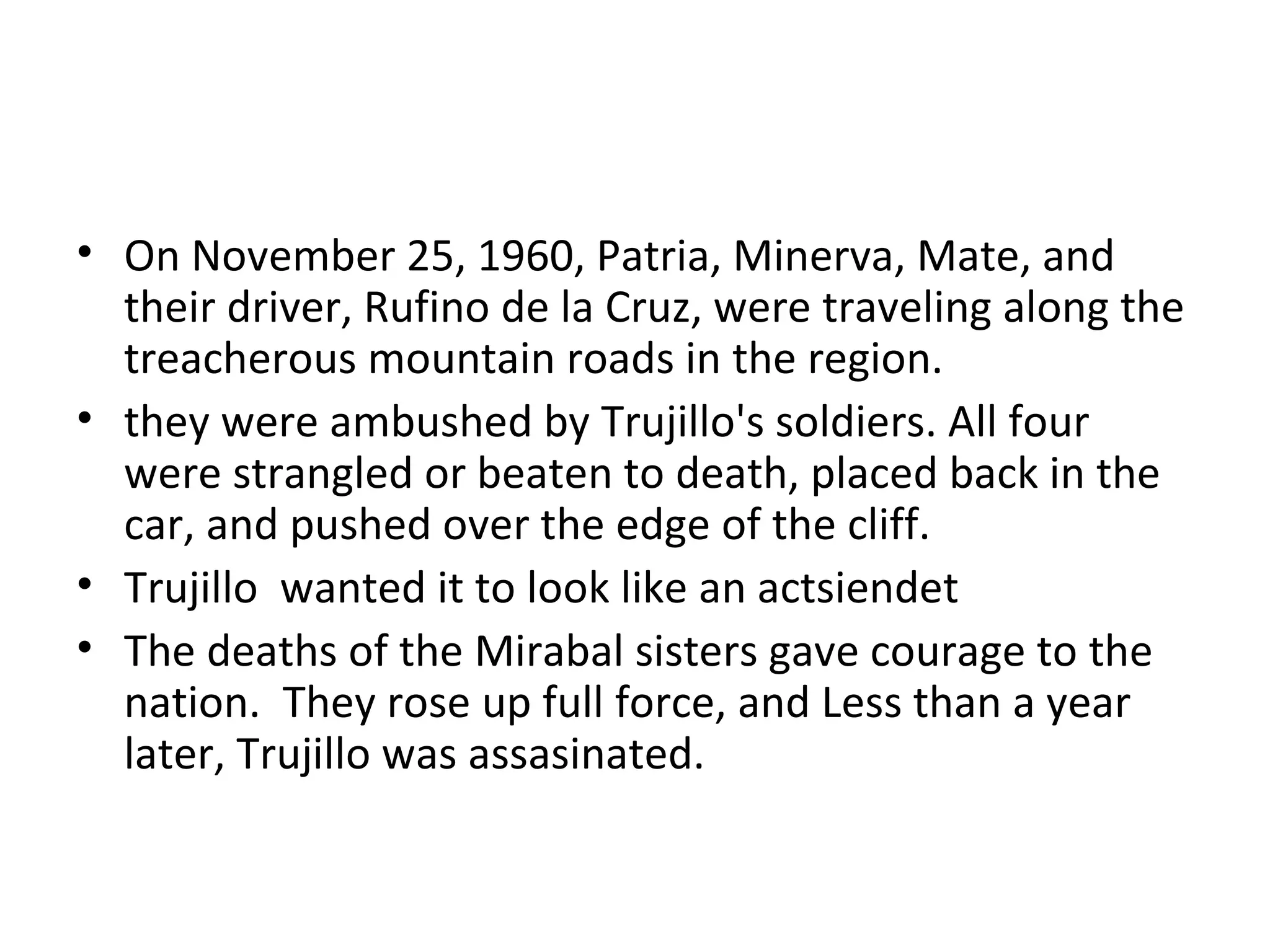 Hermanas Mirabal[1] | PPT
