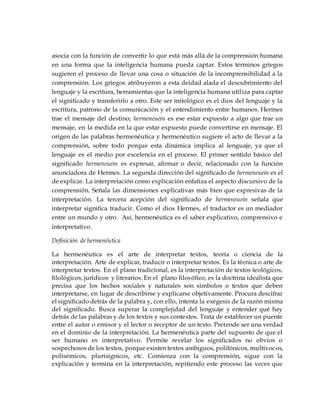 Hermeneutica, el arte de interpretar textos y contextos | DOCX