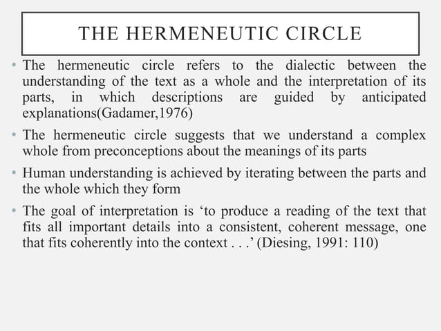Hermeneutical Analysis | PPT