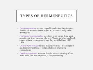 Hermeneutical Analysis | PPT