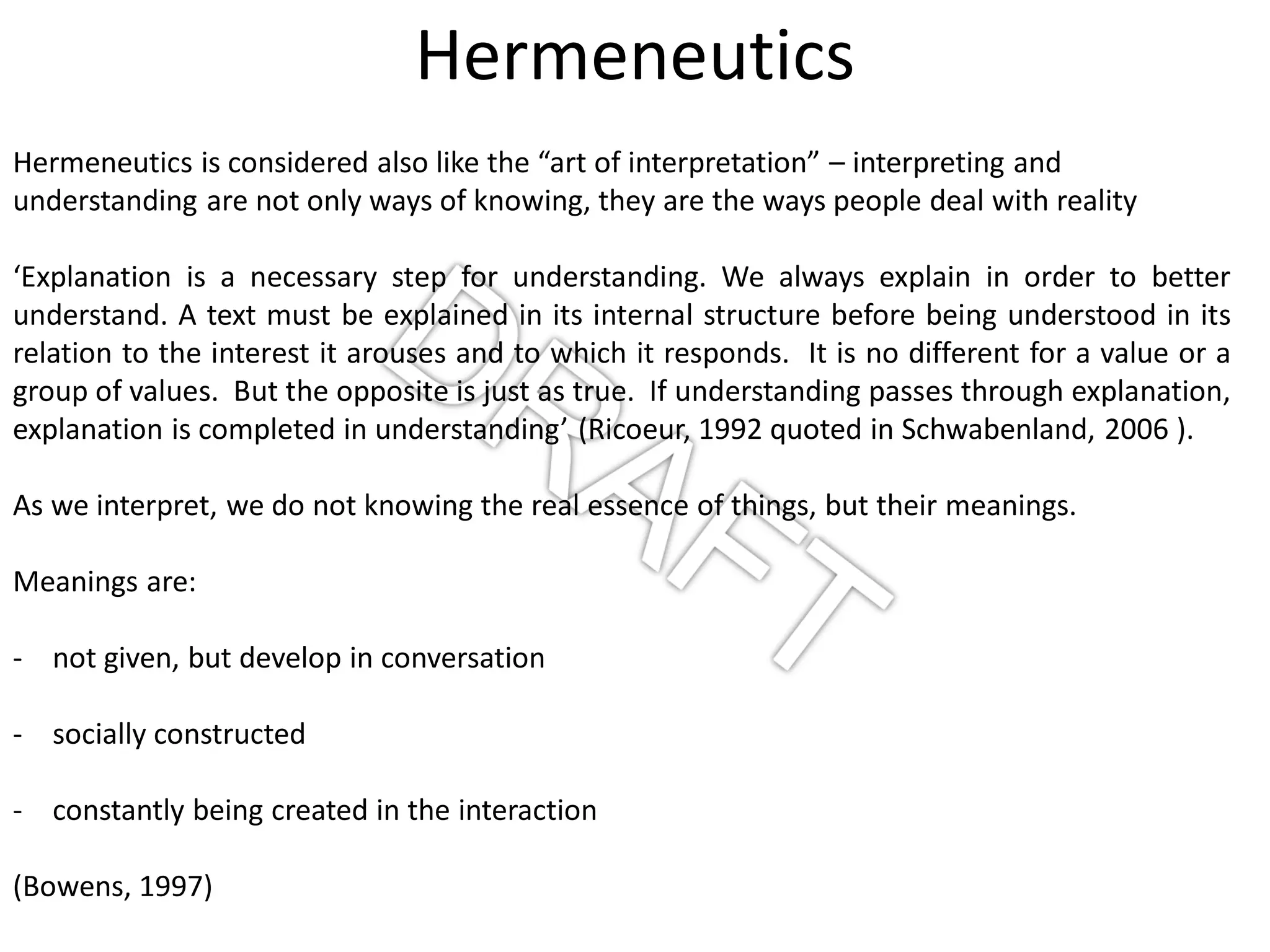 Hermeneutic as a Research Method | PDF