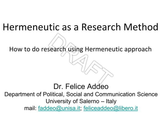 Hermeneutic as a Research Method | PDF | Science