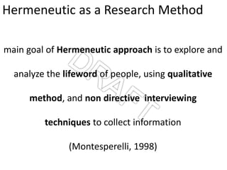 Hermeneutic as a Research Method | PDF