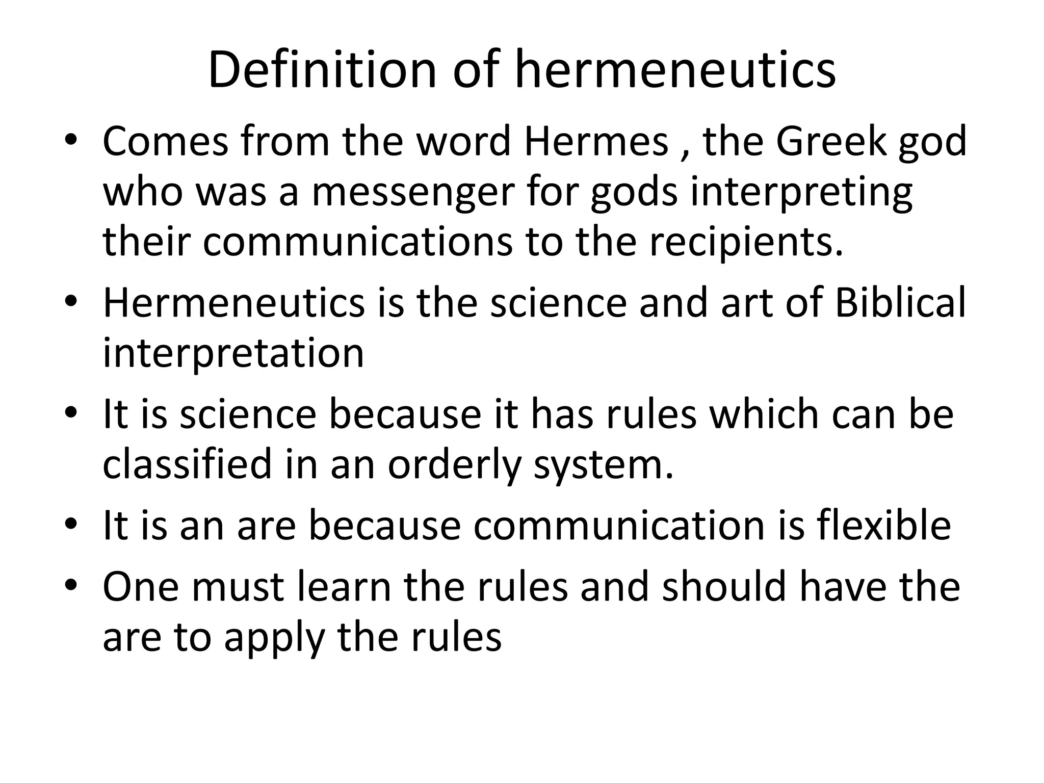 Hermeneutics | PPTX
